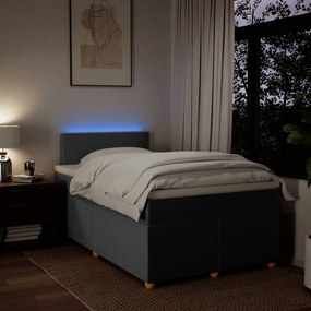 Box spring postel s matrací tmavě šedá 120x190 cm textil 3288913