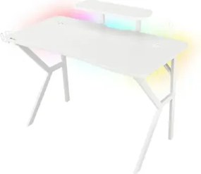 Genesis Holm 320 RGB / Herní stůl / bílý / D:120cm / Š:60cm / V:75cm