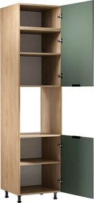 SORENTO pg | vysoká skříňka D60PWN na vestavnou troubu | 60 cm | PRAVÁ | puccini/zelená