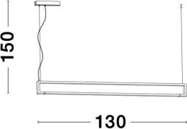 Závěsné LED svítidlo NOVA LUCE LINE 38W 3000K 9117338