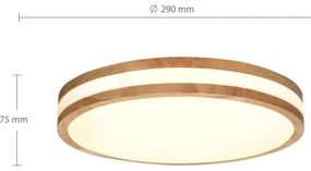 Brilagi - LED Stropní svítidlo MOLINA LED/24W/230V dub pr. 29 cm