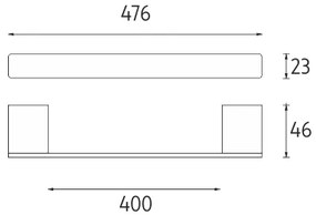Nimco Držák na ručníky, 48 cm KIBO černá -