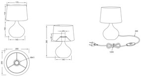 Stolní lampa Martin 29 cm, béžová