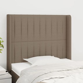 Čelo postele typu ušák taupe 103x16x118/128 cm textil 3119812