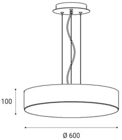 LED2 - LED Lustr na lanku MONO LED/60W/230V 3000/4000K bílá
