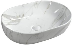 Sapho DALMA 59 x 42 x 14 cm MM417 keramické umyvadlo carrara