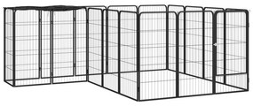 18panelová ohrádka pro psy černá 50 x 100 cm práškovaná ocel 3115950