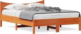 vidaXL Rám postele 135 x 190 cm masivní borovice [844745] Barva: Voskově hnědá
