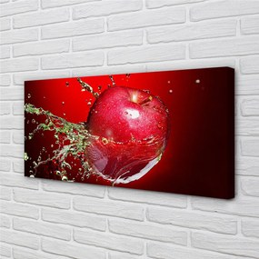 Obrazy na plátně jablko kapky 120x60 cm
