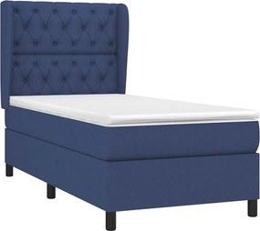 Box spring postel s matrací modrá 80x200 cm textil 3128163