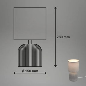 Brilo - Stolní lampa INO 1xE14/10W/230V šedá