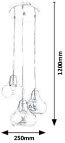 Rabalux 7977 - Lustr na lanku JEZABEL 3xE27/60W/230V