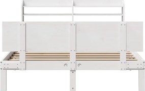 Rám postele s čelem bílý 150x200 cm masivní borovice 3306830