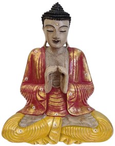 Buddha červeno zlatý 2 43 cm