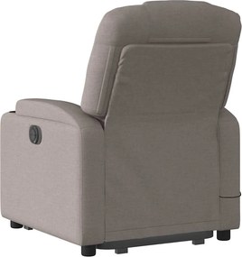 Elektrické zvedací masážní polohovací křeslo taupe textil 3204412