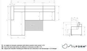 Světle hnědá rozkládací modulární rohová pohovka s úložným prostorem (levý roh) Lulu – Miuform