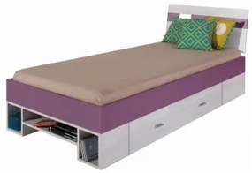Dětská postel Delbert 90x200 - fialová nebo popelová barva