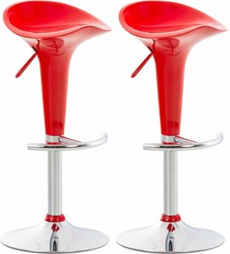 Sada 2 barových židlí Saddle – červená