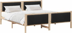 Rám postele s čelo Černá 200 x 200 cm textil 3394245