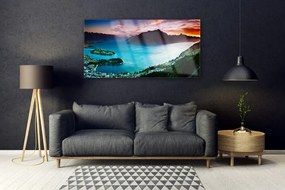 akrylový obraz Poloostrov Hory Krajina 120x60 cm