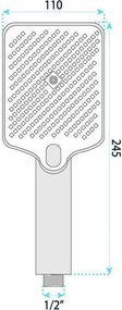 Rea, Sprchová hlavice REA JS-031 BRUSH GOLD, REA-03905