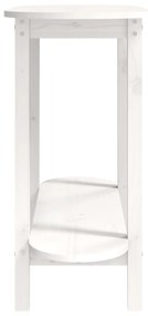 Konzolový stolek bílý 110x40x80 cm masivní borové dřevo