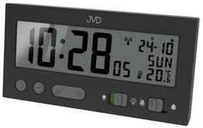 JVD Černý digitální rádiem řízený budík JVD RB9410.2
