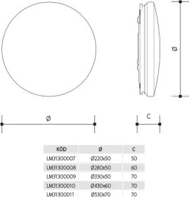 Svítidlo LEDMED PLAFON CIRCLE 25W neutrální bílá 4000K LM31300009