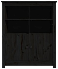 Příborník černý 83 x 41,5 x 100 cm masivní borové dřevo,  821516