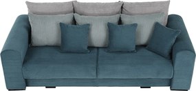Extra prostorná pohovka, modrá / mentolová / světle šedá, Gilena BIG SOFA
