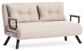 Designová rozkládací sedačka Hilarius III 133 cm krémová