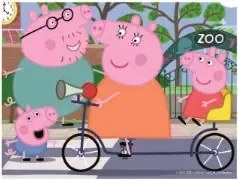 DINO Dřevěné obrázkové kostky Peppa Pig 12 kostek / od 3 let