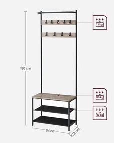 Stojan na kabáty s botníkem HSR411B02
