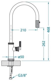 ALVEUS 1132179 - Dřezová baterie s vytahovací sprškou NERINA 46,8 cm černá
