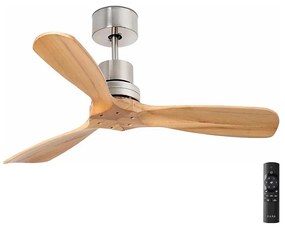 FARO Barcelona FARO 33509DC - Stropní ventilátor MINI LANTAU chrom/dřevo pr. 107 cm + DO 33509DC