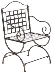 Kovová židle Lotta s područkami - Bronzová