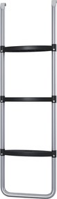 SPORTNOW Ocelový Trampolínový Žebřík 3 nebo 2 Kroky s Širokými Stupni a 2 Háky, Nosnost 120 kg, 110x32 cm, Stříbrný
