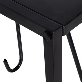 Držák na dřevo Outsunny - Sloupcový stojan na dřevo - Více příslušenství rozměr 34Š x 34H x 111V cm Metal Černý