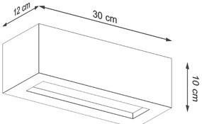 Nástěnné svítidlo Vega, 1x betonové stínítko, (30 cm)