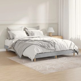 Rám postele betonově šedý 135 x 190 cm kompozitní dřevo,  832081