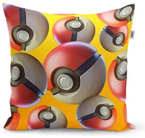 Sablio Polštář Pokemon ball Pattern - 50x50 cm