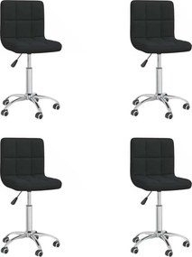 vidaXL Otočné jídelní židle 4 ks textil [3087514] Barva: Tmavě šedá