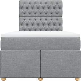 Box spring postel s matrací světle šedá 120 x 200 cm textil 3293554