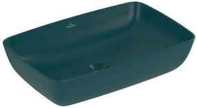 Villeroy & Boch Artis - Umyvadlo na desku 58x39 cm, bez přepadu, bez otvoru pro baterii, CeramicPlus, Teal 417258TE