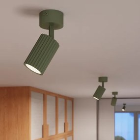 Sollux SL.1915 - Bodové svítidlo KARBON 1xGU10/10W/230V zelená