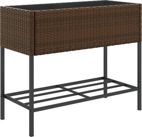 Zahradní truhlíky s policí 2 ks hnědé 90 x 40 x 75 cm 3210508