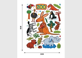 Dětská samolepka na zeď Zoo | 65 x 85 cm | DK1047