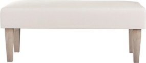 Dlouhá lavička 100x40cm barva béžová látka pletený vzor