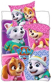 Setino · Bavlněné povlečení Tlapková patrola - Paw Patrol - Skye a Everest - 140 x 200 + 70 x 90 cm