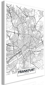 Obraz - Map of Frankfurt (1 Part) Vertical